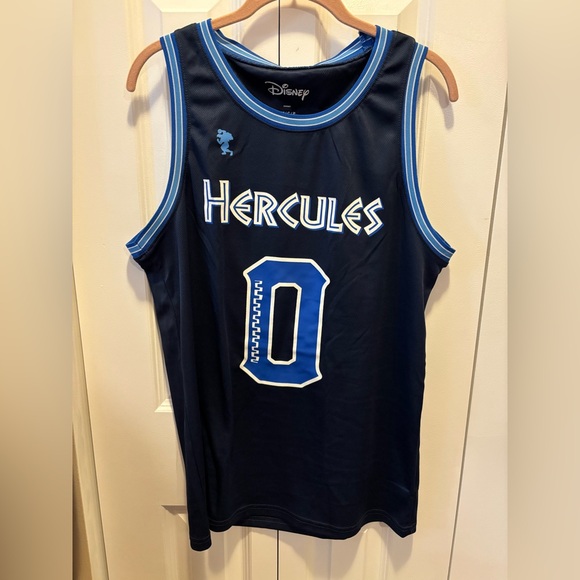 Disney | Shirts | Disney Hercules Blue Basketball Jersey | Poshmark